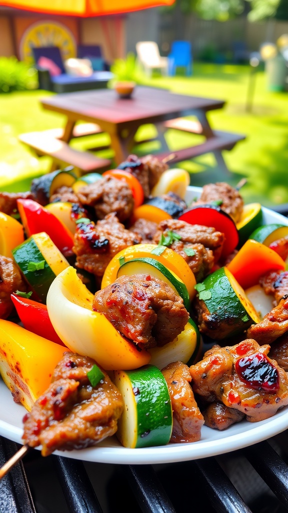 Grilled Beef Kabobs with Vegetables Recipe